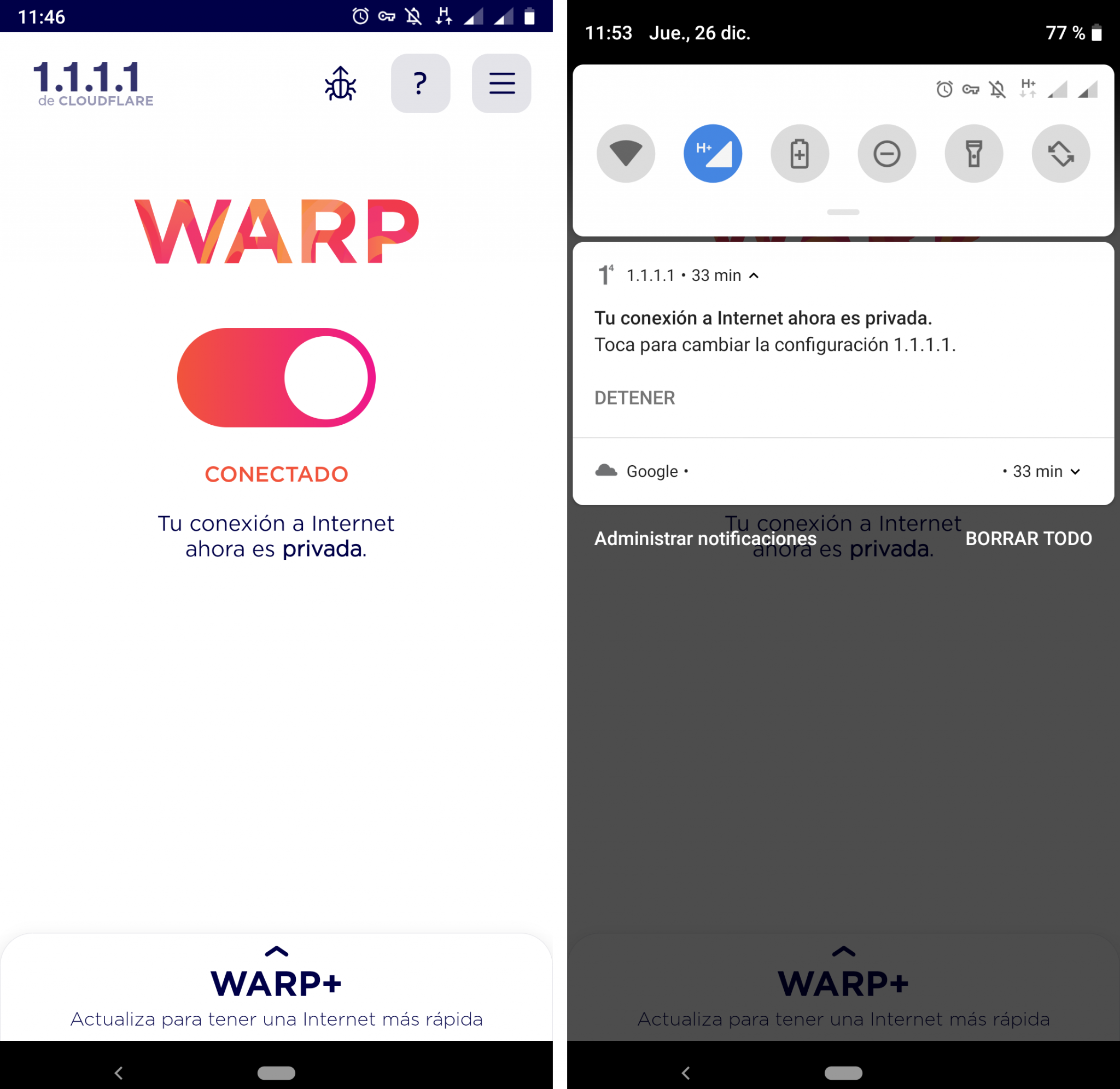 Cómo usar Warp, la VPN gratuita de Cloudflare - Sitio Android